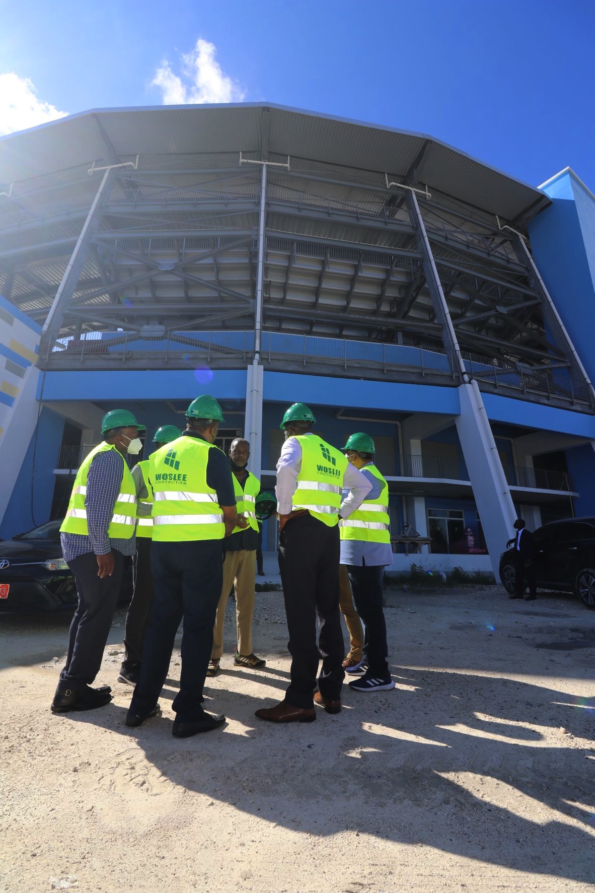 Minister Bowleg views Andre Rodgers National Baseball Stadium - ZNS BAHAMAS
