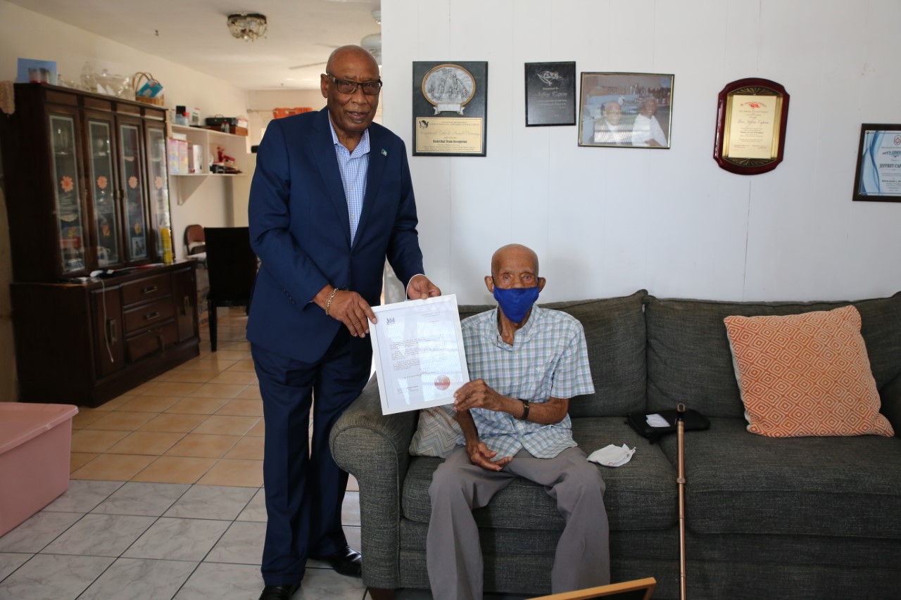 The Governor General Visited With 107-Year-Old Jerry Capron in Grand ...
