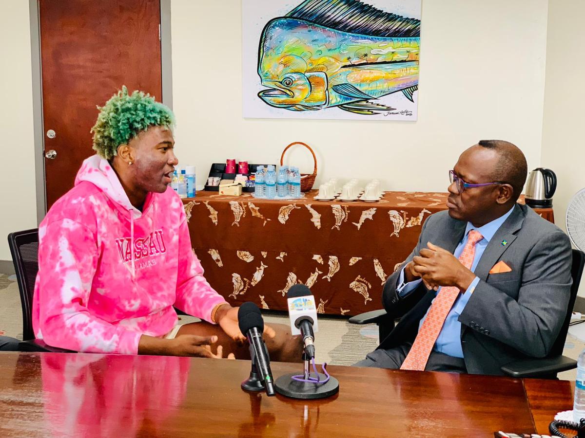 Kai Jones courtesy call on Deputy Prime Minister Hon. Chester Cooper ...