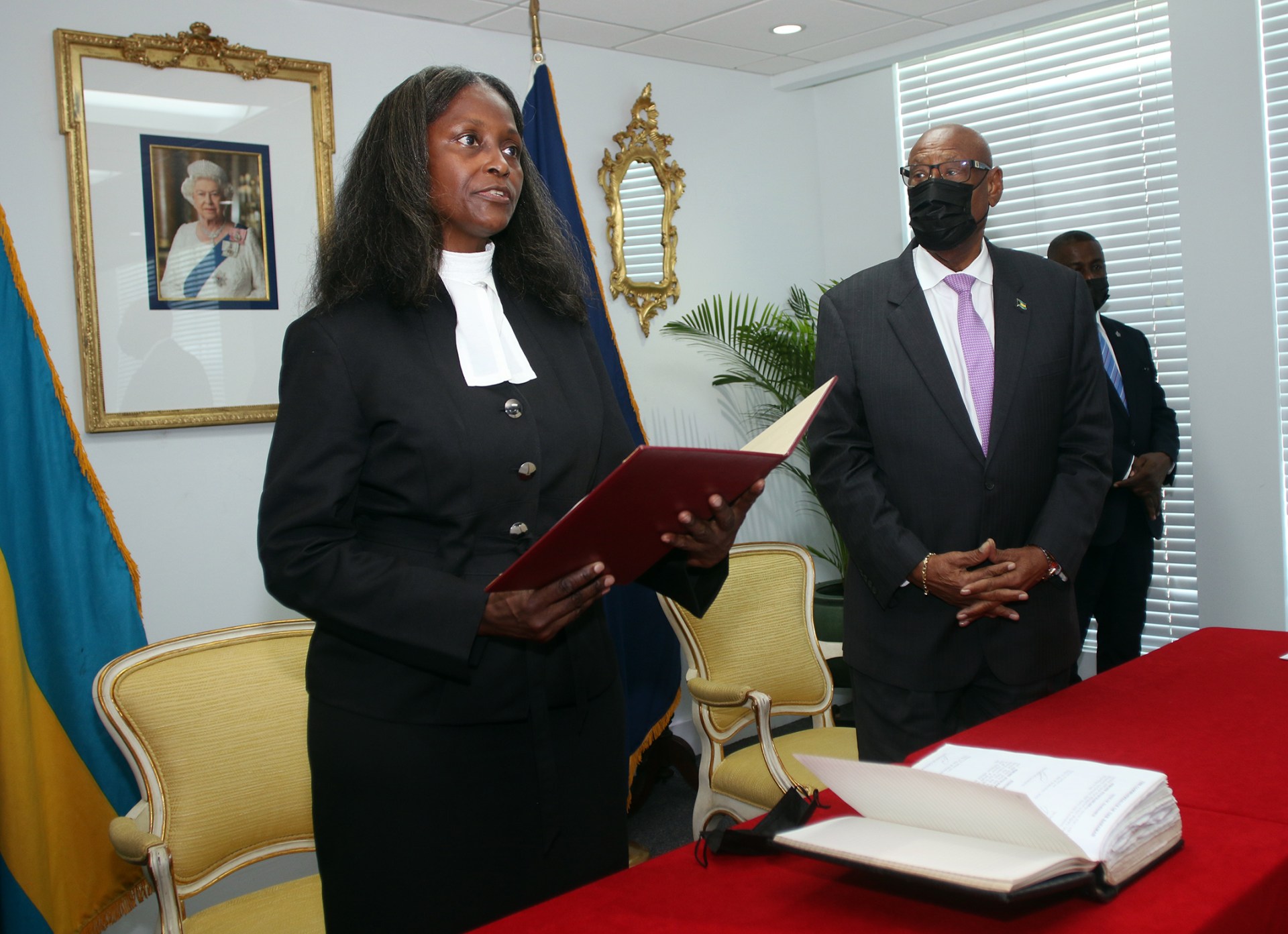 Rionda Deleveaux-Godet, sworn in as Acting Vice-President of the ...