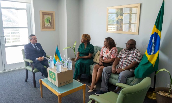 Brazilian Embassy Donates 1200 Cases of Hand Sanitizer - ZNS BAHAMAS