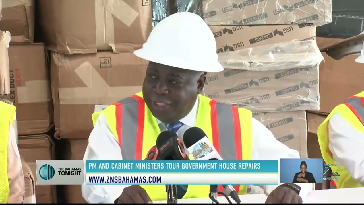 PM And Cabinet Ministers Tour Government House Repairs - ZNS BAHAMAS