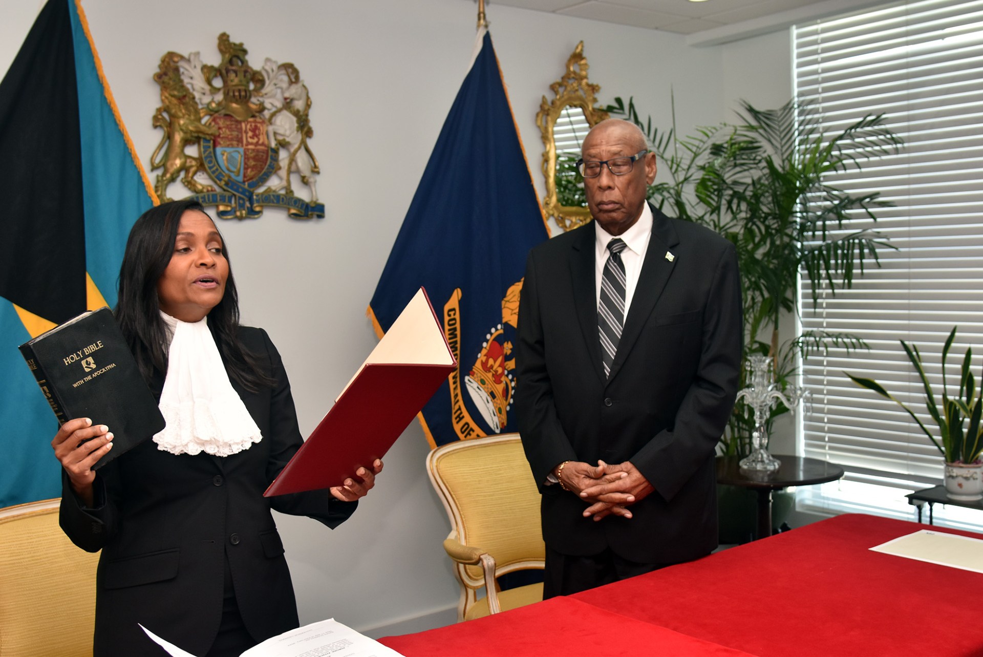 Simone Fitzcharles, sworn in as Justice of the Supreme Court - ZNS BAHAMAS