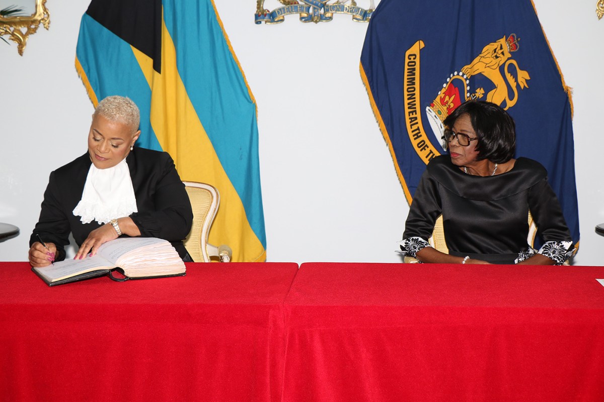 Hope Strachan sworn in as Justice of the Supreme Court - ZNS BAHAMAS
