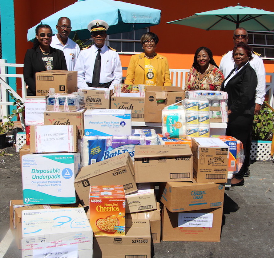 Bahamas Customs Department made donations to senior citizens' homes and ...