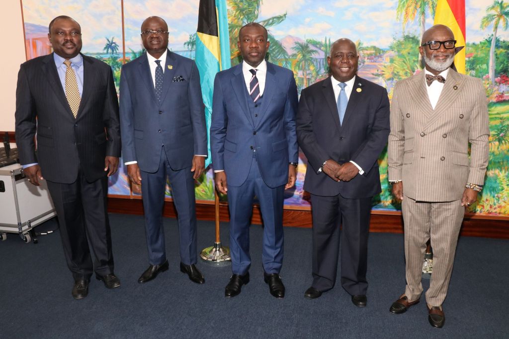 Ghanaian Ministers Pay Courtesy Call on Prime Minister Davis - ZNS BAHAMAS