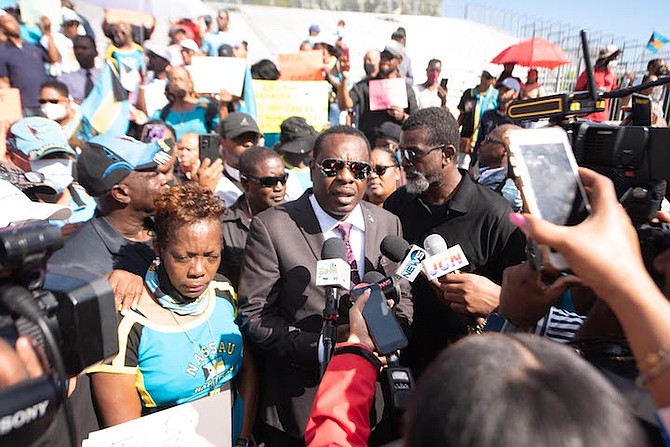 Protest Against Immigration Minister - ZNS BAHAMAS