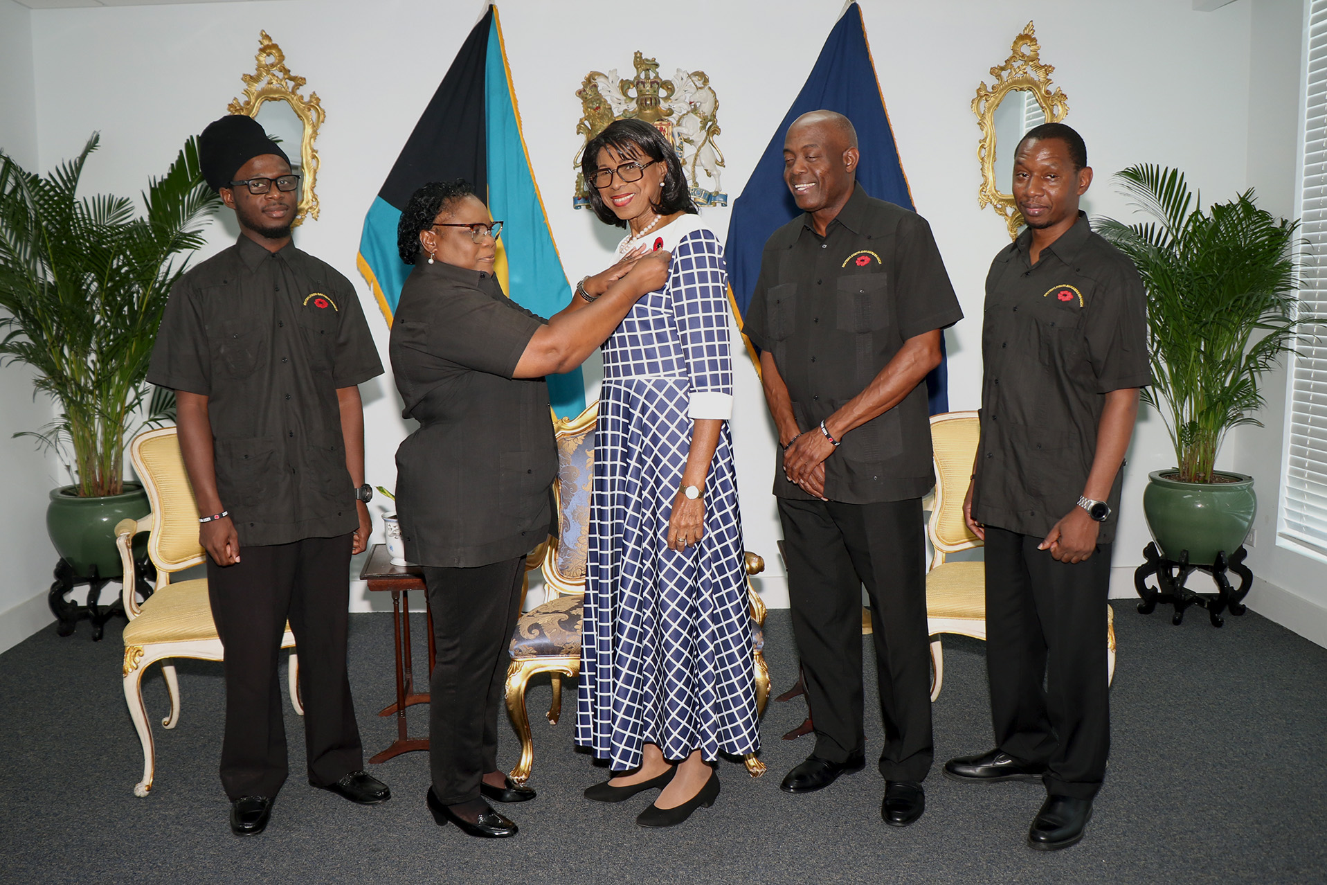 First Poppy to the Governor General from the British Legion, Bahamas ...