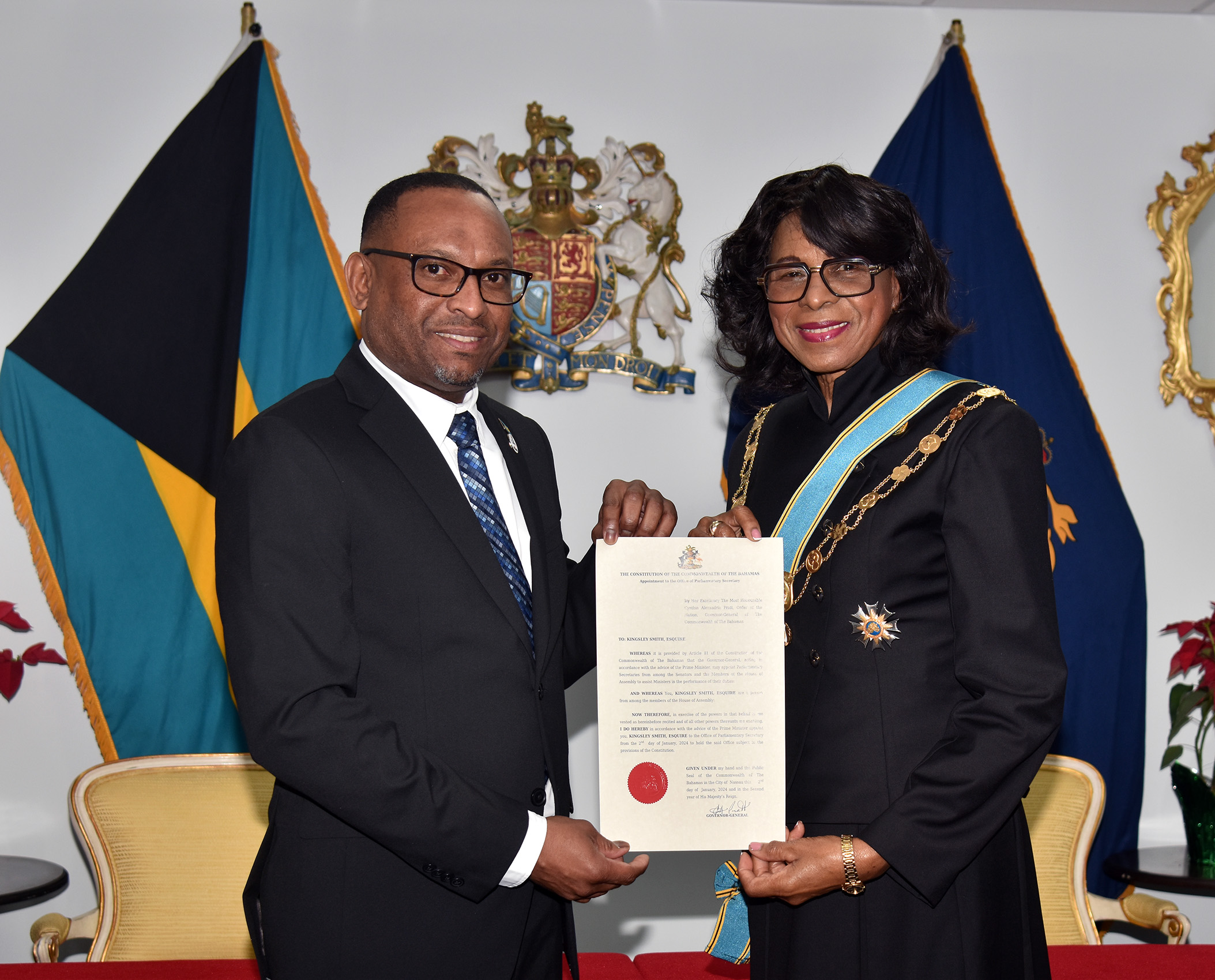 Swearing In of Leon Lundy, MP, as Minister of State in the Office of ...