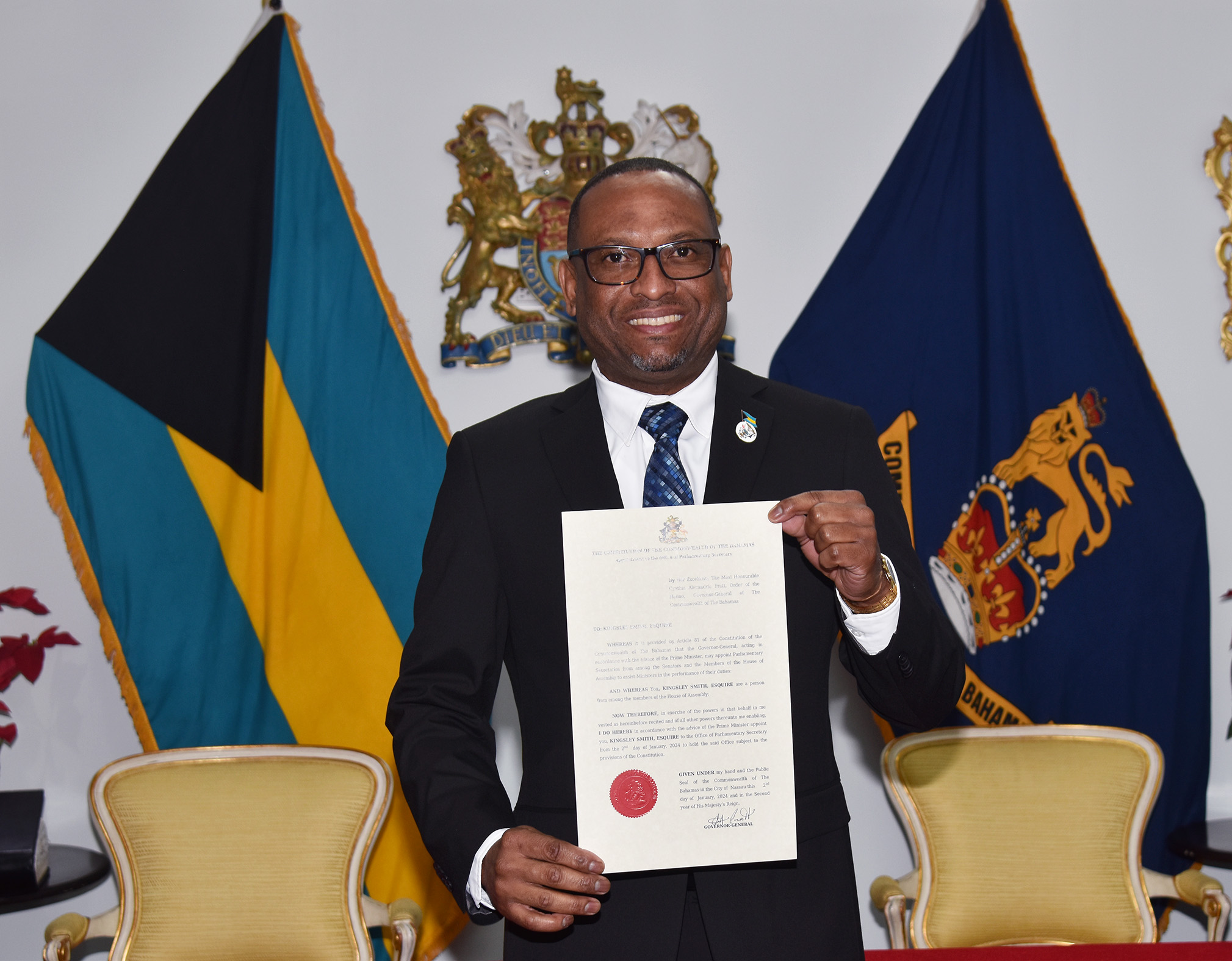 Swearing In of Leon Lundy, MP, as Minister of State in the Office of ...