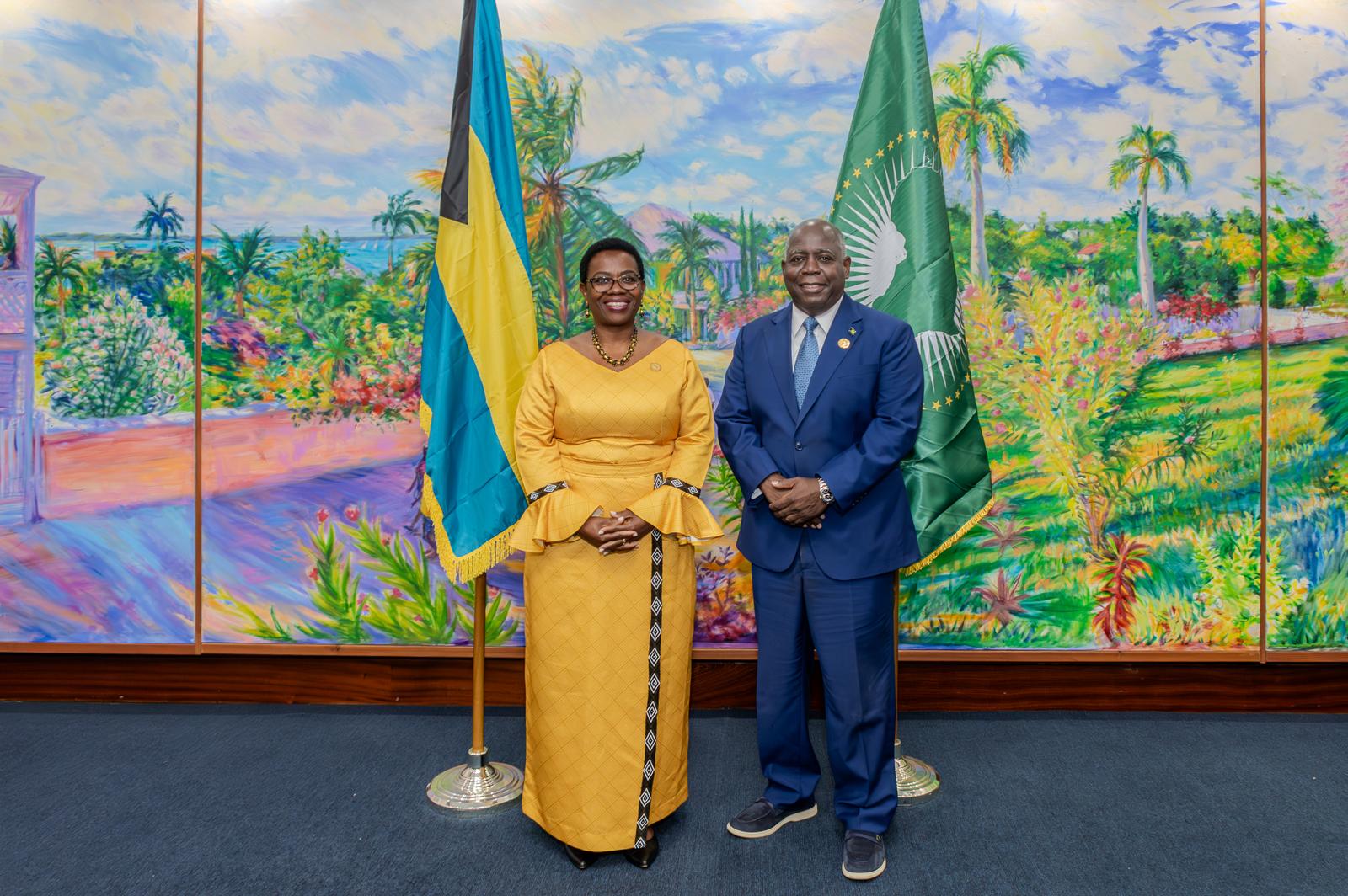 Prime Minister Davis receives in a courtesy call the Deputy Chairperson ...