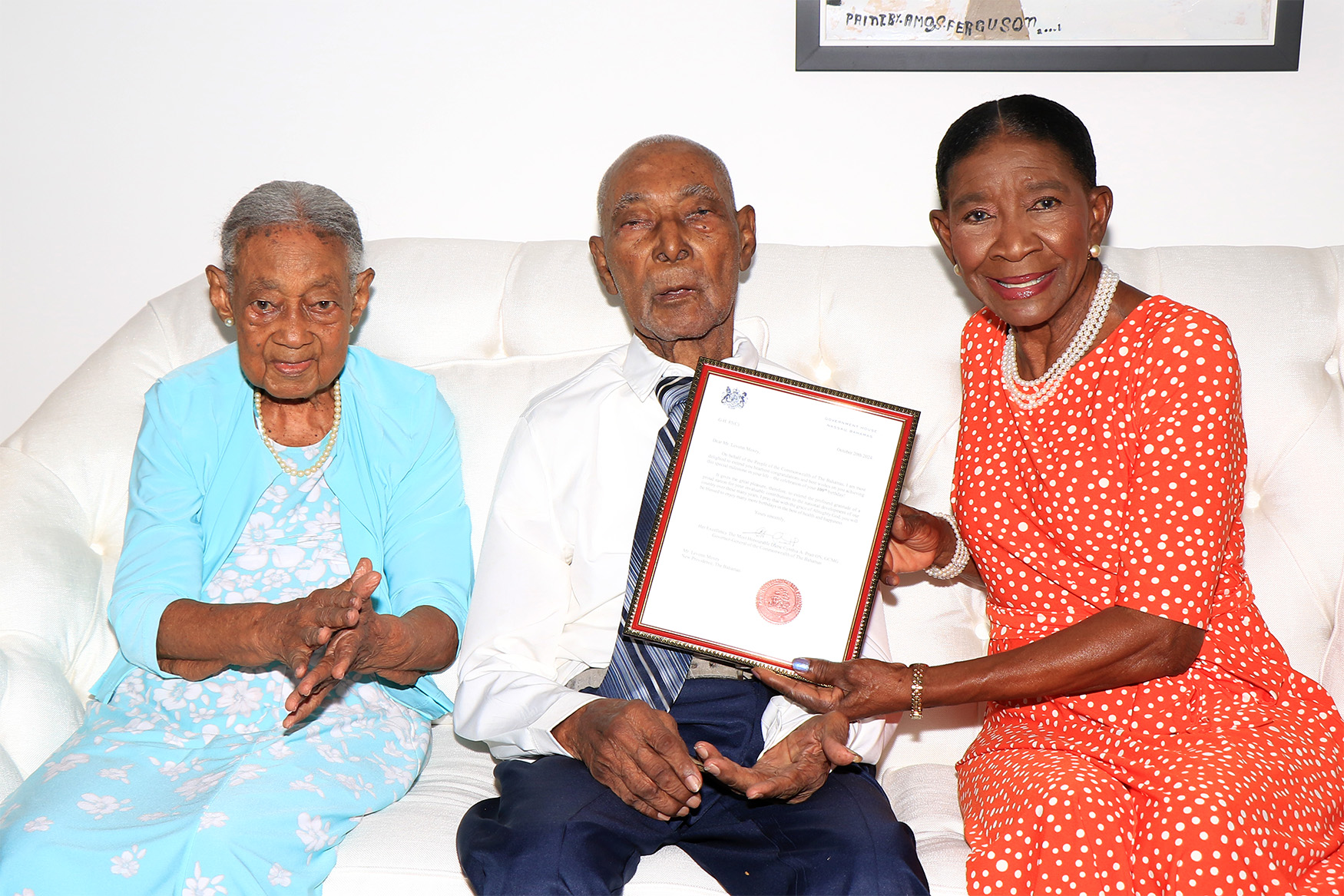 Mr. Levonne Calvin Moxey celebrates his 100th birthday, and has a visit ...